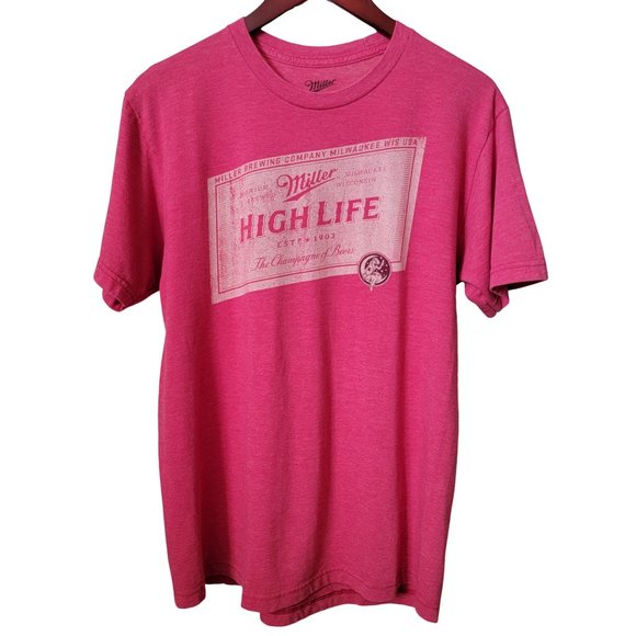 Miller | Shirts | Miller High Life Distressed Graphic Tee Shirt | Poshmark